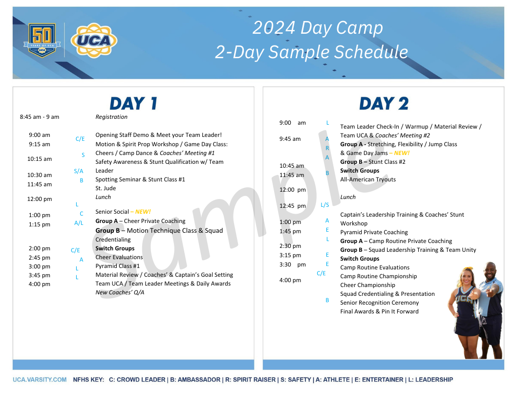 UCA Day Camps | Universal Cheerleaders Association