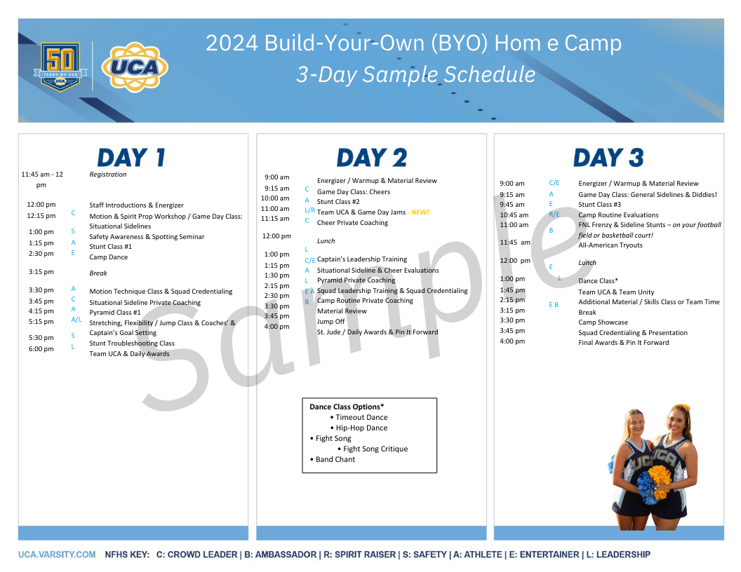 View Cheerleading | ACHS Middle School UCA Camp Details